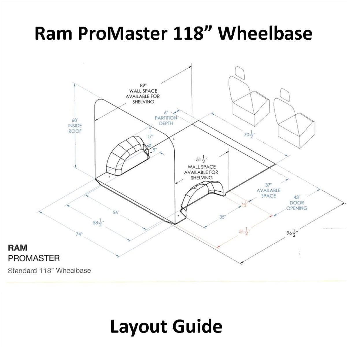 Ram Promaster Layout Guide 118" WB | U.S. Upfitters