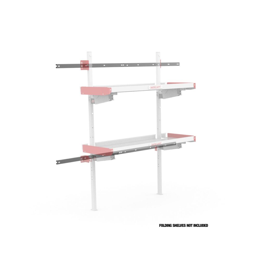 Ford Transit Folding Shelf Rails – Aluminum Dual Kit